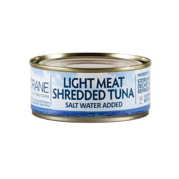 BLUE CRANE TUNA SHREDDED IN SALT WATER 170G - Striker Meat